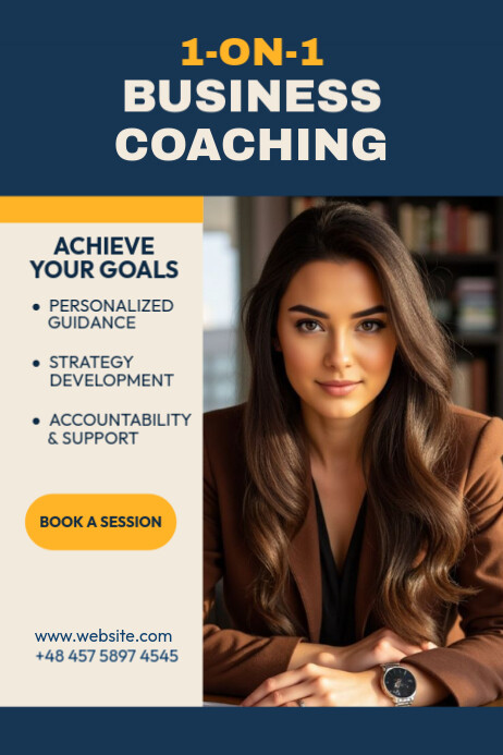 Copy of Blue Professional Business Coaching Poster | PosterMyWall