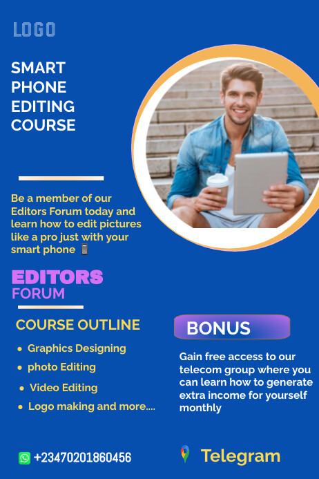 Blue Professional Business Poster Templat | PosterMyWall