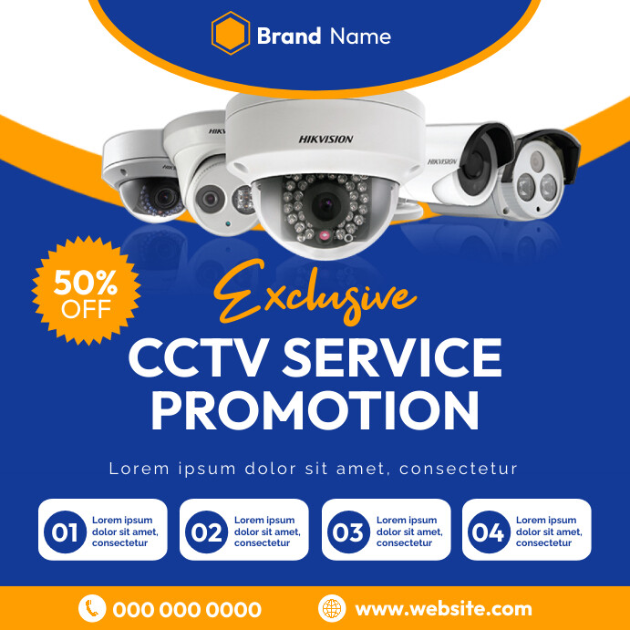 Blue Professional Cctv Retail Sale Instagram Template | PosterMyWall