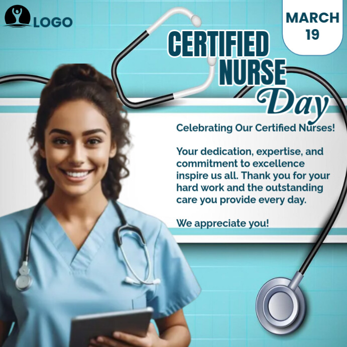 Blue Professional Certified Nurses Day Instagram Post Template ...