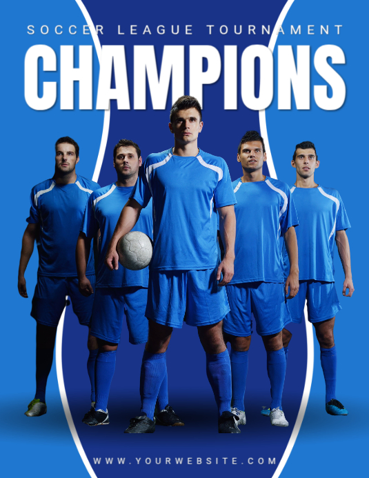 Plantilla de Blue Professional Champions Flyer (us Letter) | PosterMyWall