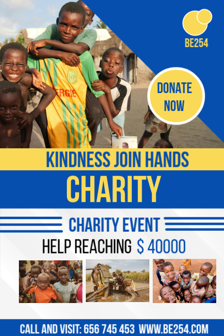 Blue Professional Charity Event Poster Template | PosterMyWall