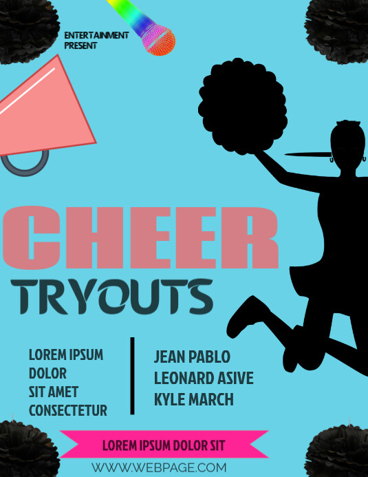 Copy of Blue Professional Cheer Poster Flyer (us Letter) | PosterMyWall