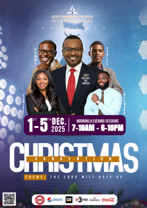 Blue Professional Christmas Convention Flyer Design Template A4 ...