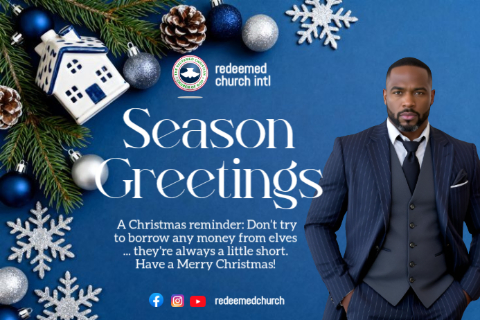 Blue Professional Christmas Poster Template | PosterMyWall