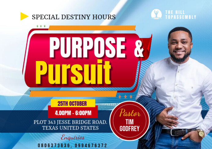 Copy of Blue Professional Church A1 | PosterMyWall