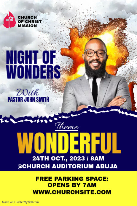 Modèle Blue Professional Church Conference Flyer Poster | PosterMyWall
