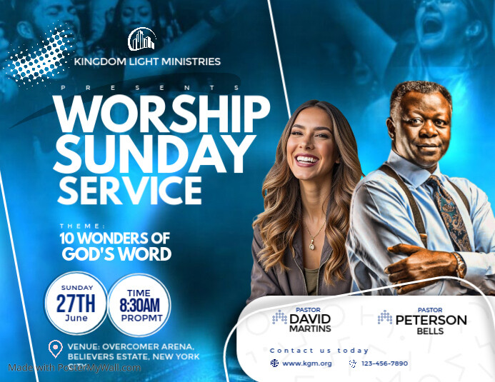 Copy of Blue Professional Church Design Flyer Flyer (us Letter ...
