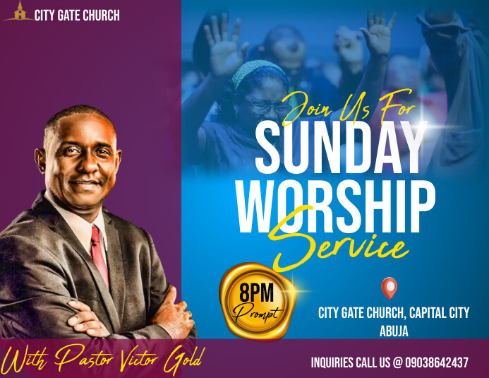 Modèle Blue Professional Church Design Flyer Flyer | PosterMyWall