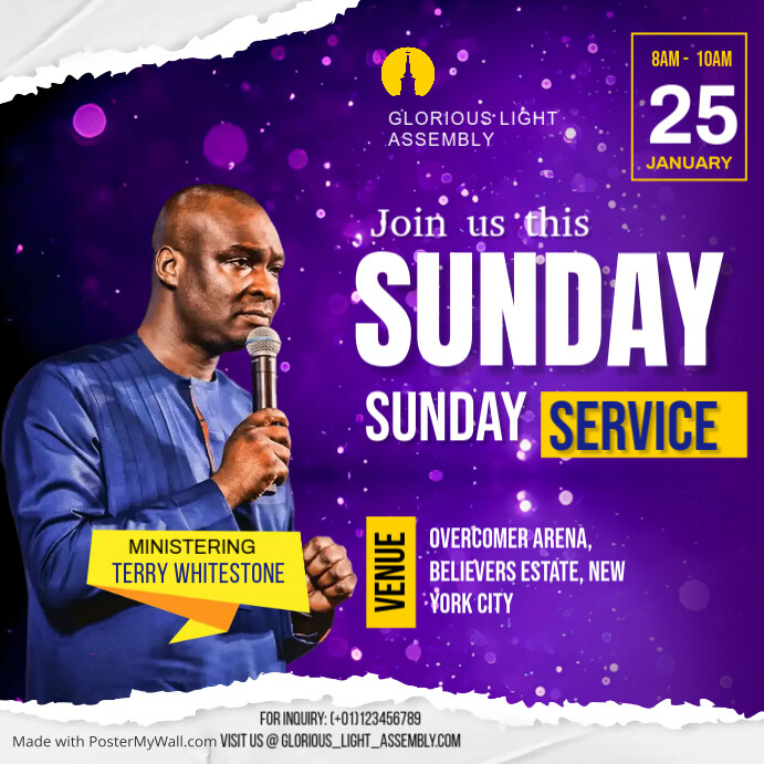 Copy of Blue Professional Church Design Flyer Instagram Post | PosterMyWall