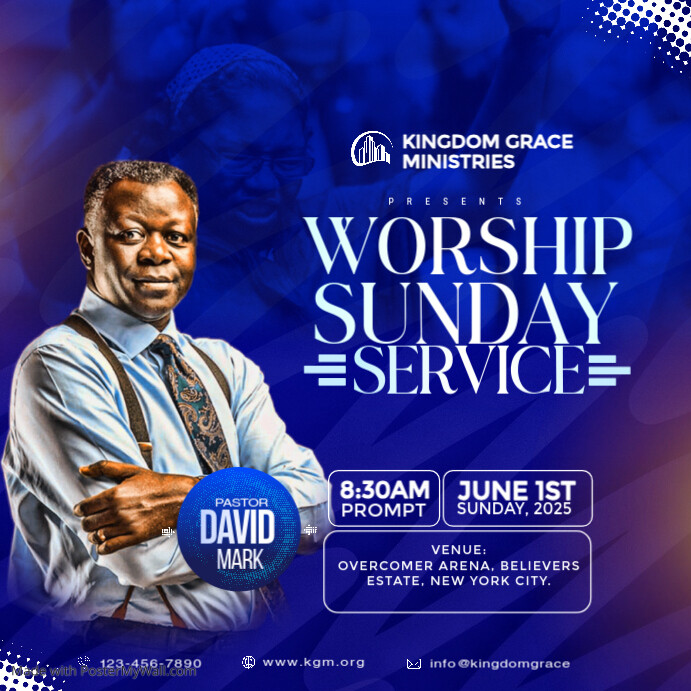 Copy of Blue Professional Church Design Flyer Instagram Post | PosterMyWall