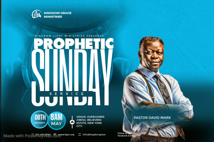 Blue Professional Church Design Flyer Poster Template | PosterMyWall
