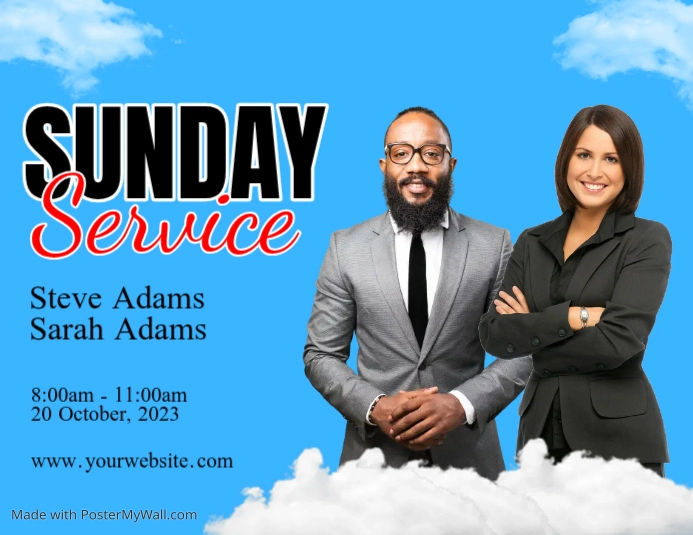 Blue Professional Church Flyer (us Letter) Template | PosterMyWall