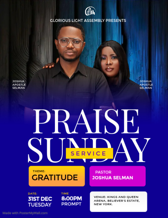 Blue Professional Church Flyer (us Letter) Template | PosterMyWall
