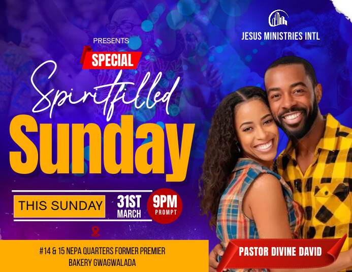 Copy of Blue Professional Church Flyer (us Letter) | PosterMyWall