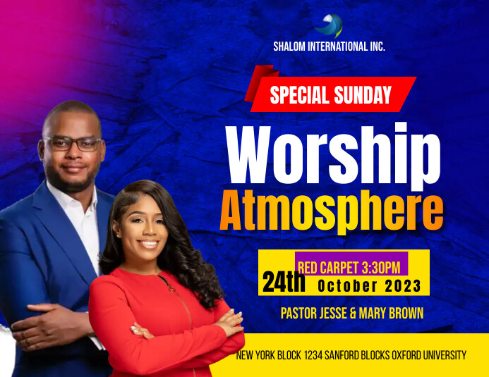 Copy of Blue Professional Church Flyer (us Letter) | PosterMyWall