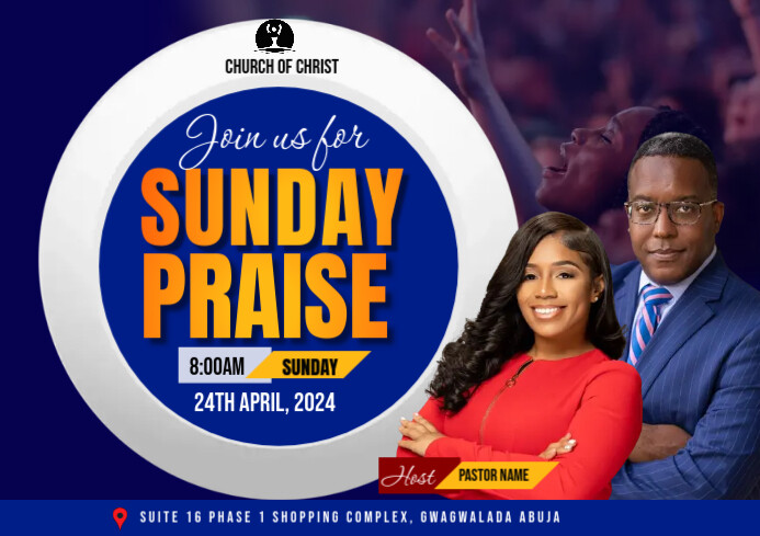 Plantilla de Blue Professional Church Flyer A4 | PosterMyWall