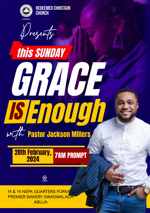 Copy of Blue Professional Church Flyer A4 | PosterMyWall