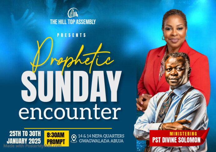 Copy of Blue Professional Church Flyer A4 | PosterMyWall