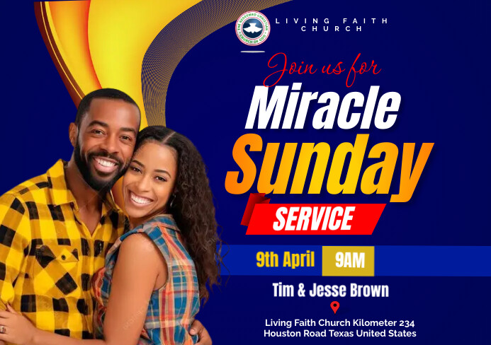 Copy of Blue Professional Church Flyer A5 | PosterMyWall