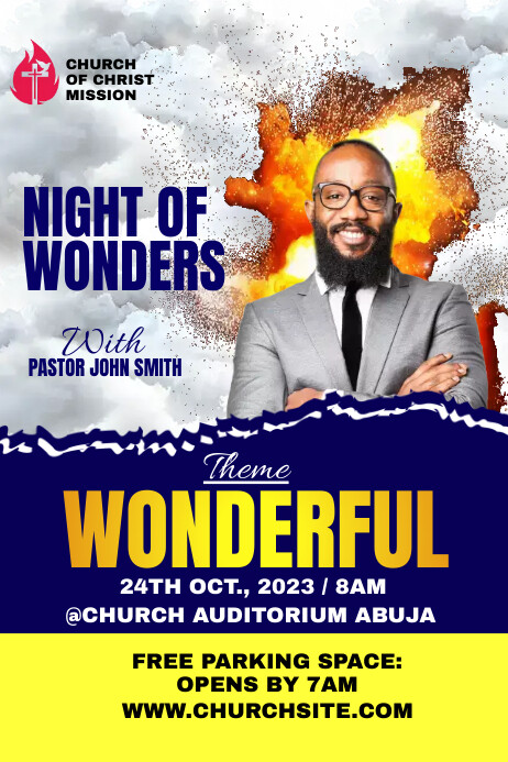 Modèle Blue Professional Church Flyer Poster | PosterMyWall