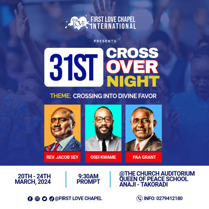 Copy of Blue Professional Church Flyer Template Instagram Post ...