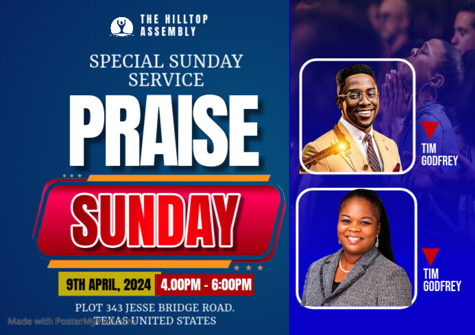 Blue Professional Church Flyers A4 Template | PosterMyWall