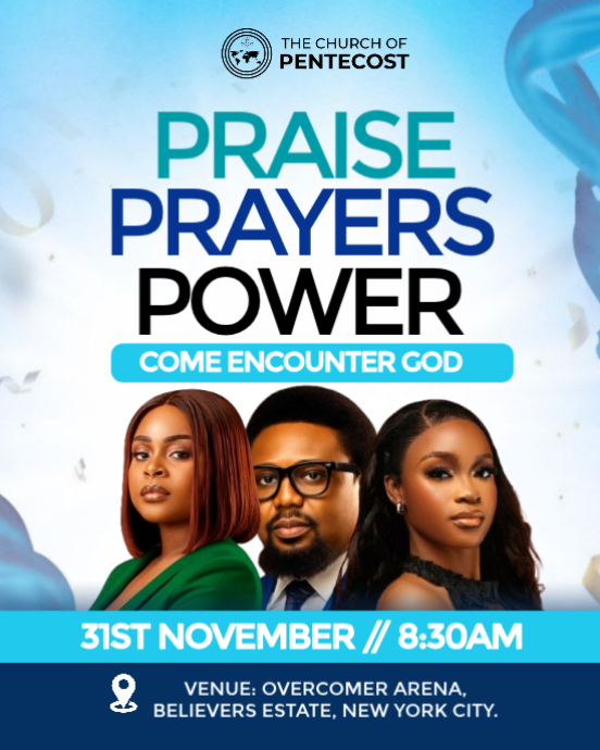 Copy of Blue Professional Church Flyers Instagram Portrait | PosterMyWall