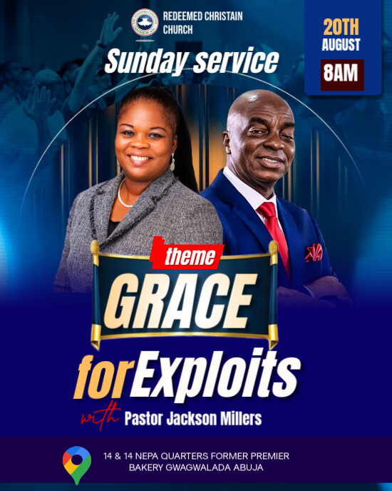 Copy of Blue Professional Church Flyers Instagram Portrait | PosterMyWall