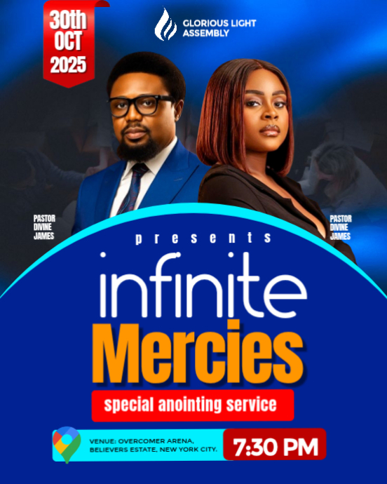 Blue Professional Church Flyers Instagram Portrait Template | PosterMyWall