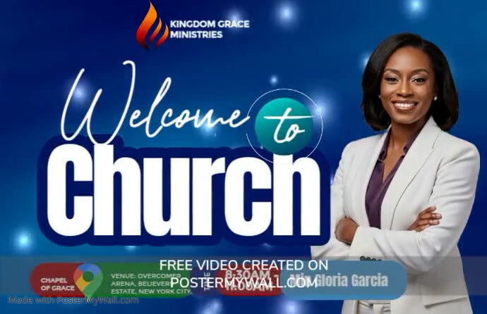 Blue Professional Church Flyers Tabloid Template | PosterMyWall