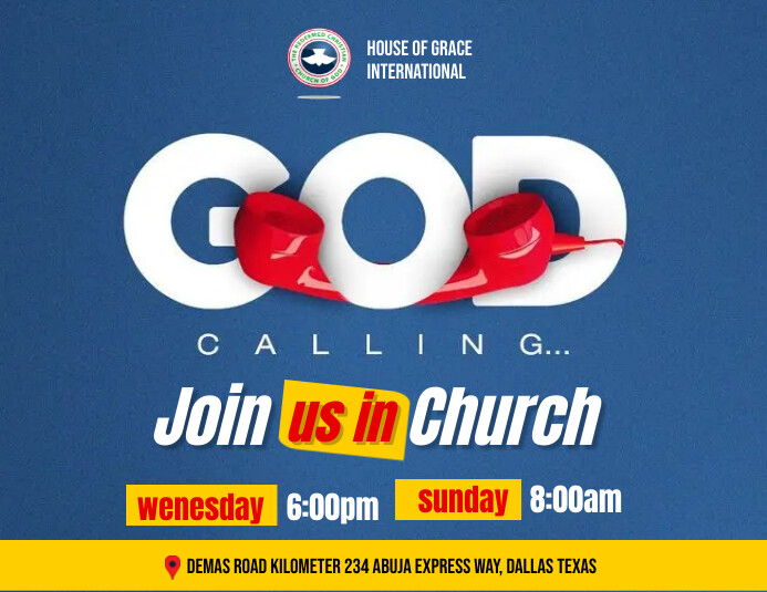 Blue Professional Church Invite Flyer Flyer Template | PosterMyWall