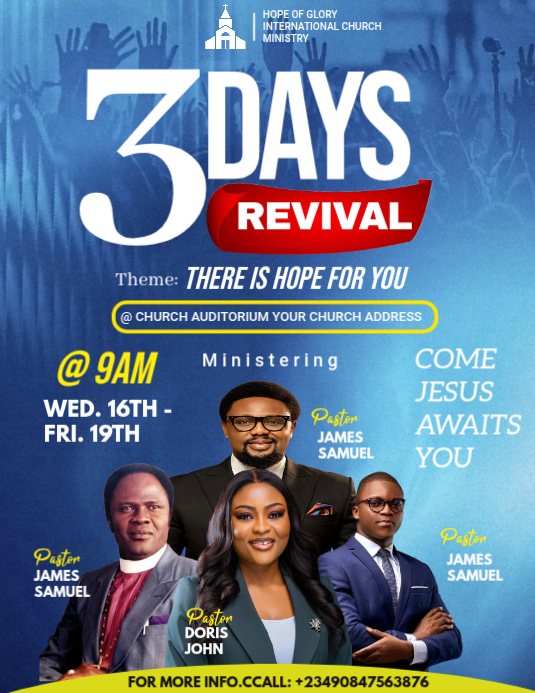 Church Revival Event Flyers Template | PosterMyWall