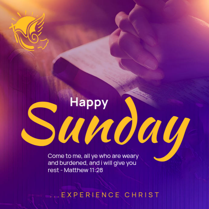 Blue Professional Church Service Instagram Post Template | PosterMyWall