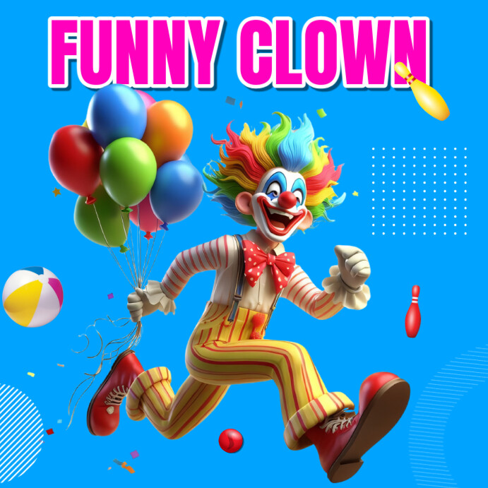 Plantilla de Blue Professional Clown Instagram Post | PosterMyWall