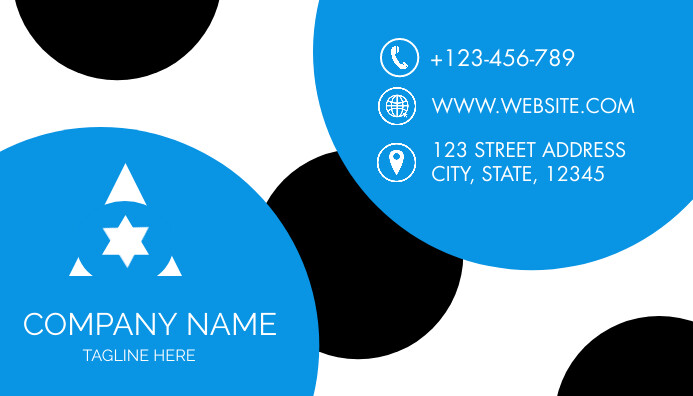 Blue Professional Company Business Card Template | PosterMyWall