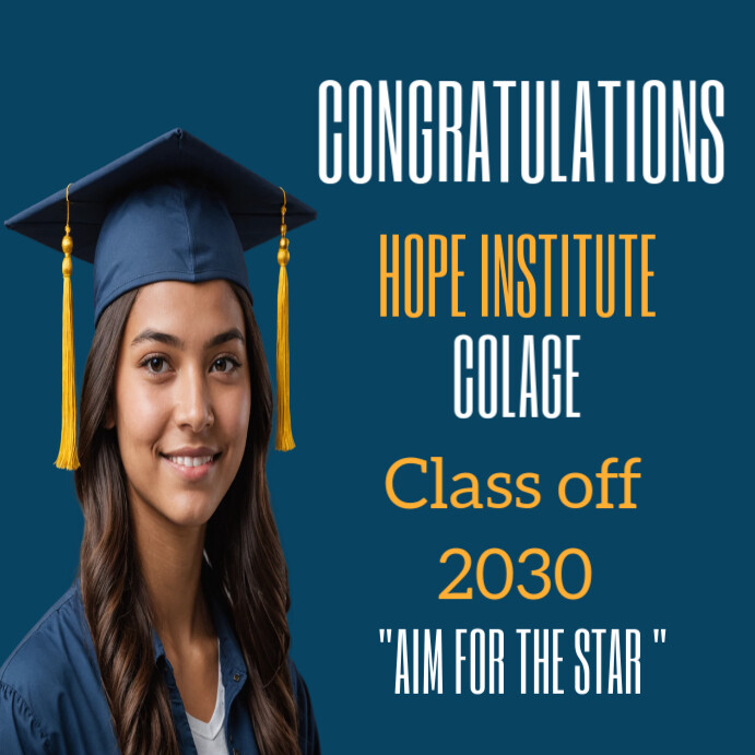 Plantilla de Blue Professional Congratulations Colage Instagram Post ...