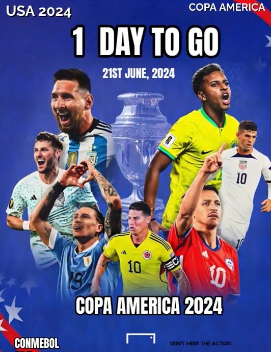 Plantilla de Blue Professional Copa America 2024 Flyer (us | PosterMyWall