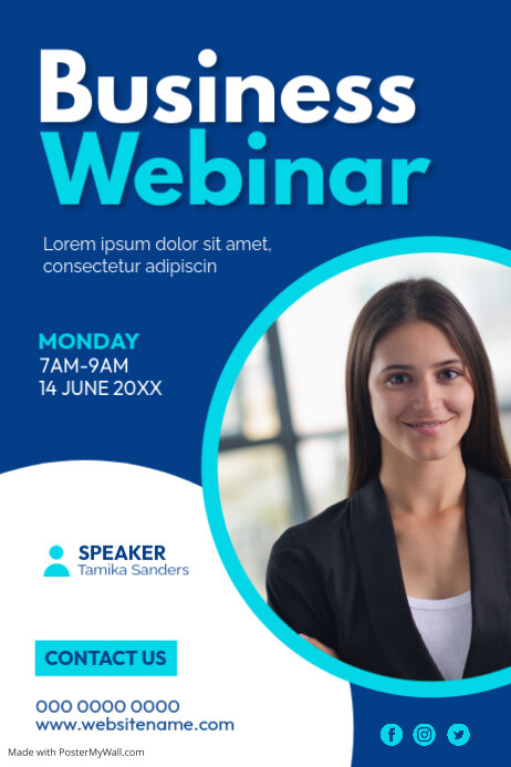 Blue Professional Corporate Business Poster Template | PosterMyWall