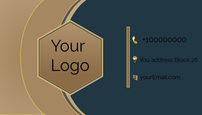 Blue Professional Decent Business Card Template | PosterMyWall