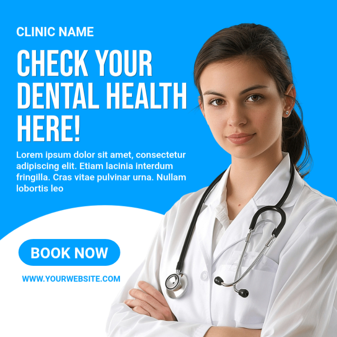 Blue Professional Dental Instagram Post Template | PosterMyWall