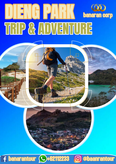 Copy of Blue Professional Dieng Park Trip And Adventu | PosterMyWall