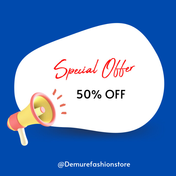 Blue Professional Discount Sales Instagram Post Template | PosterMyWall