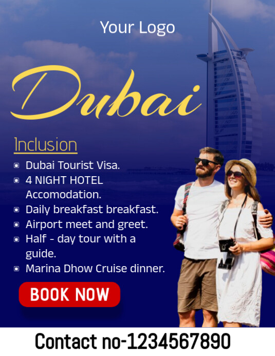 Copy of Blue Professional Dubai Flyer (us Letter) | PosterMyWall