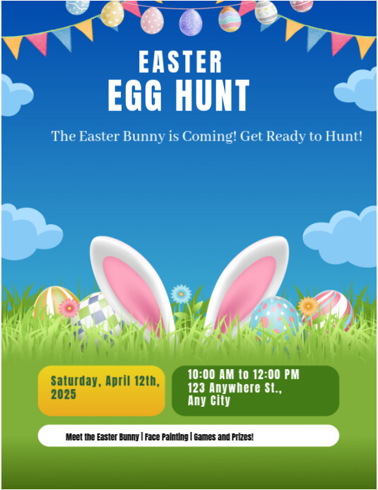 Blue Professional Easter Day Flyer (us Letter) Template | PosterMyWall