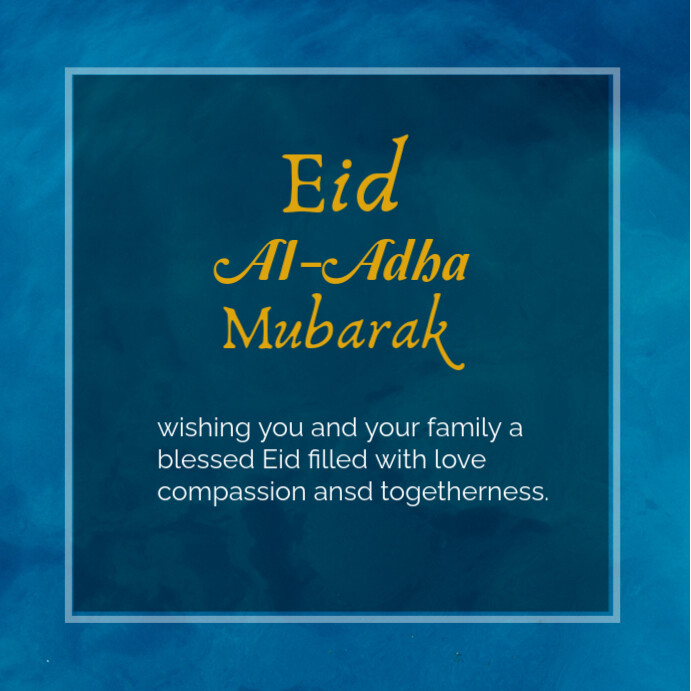 Copy of Blue Professional Eid Celebration Instagram Post | PosterMyWall