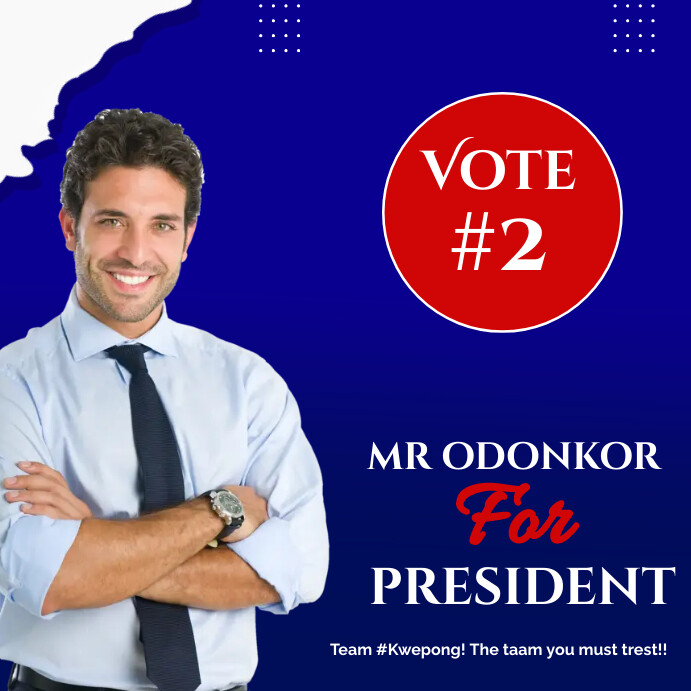 Plantilla de Blue Professional Election Flyer Template Ins | PosterMyWall