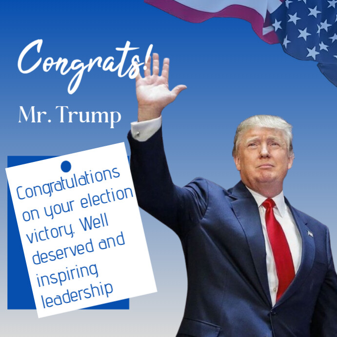 Blue Professional Election Victory Congratulations Instagram Post ...