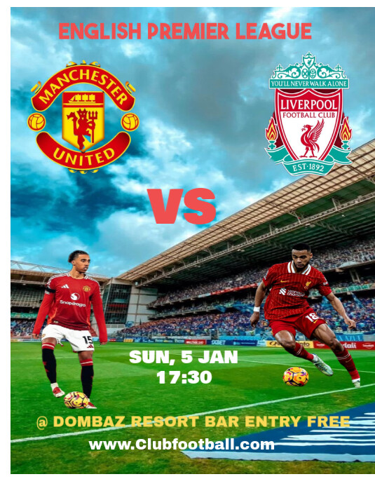 Copy of Blue Professional English Premier Football League Flyer Flyer ...