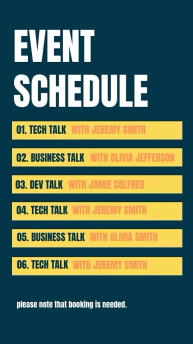 Copy of Blue Professional Event Schedule Program Inst | PosterMyWall